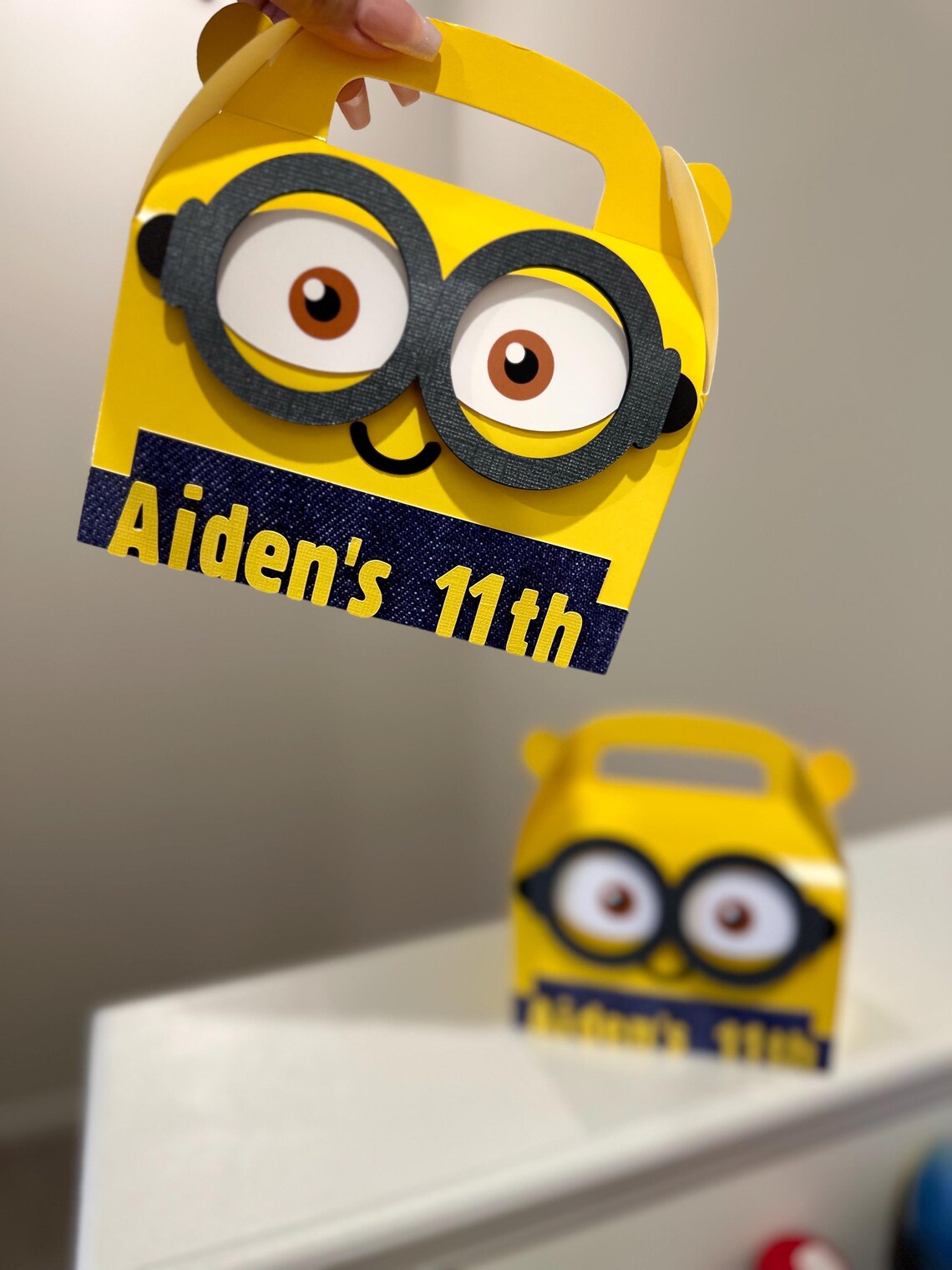 Minion Inspired Personalized Gable Boxes - Goodie Boxes - Etsy