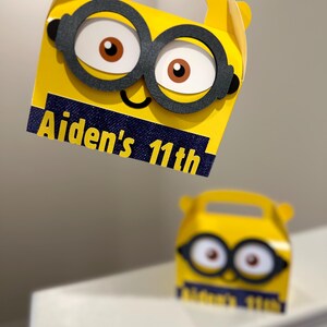 Minion Inspired Personalized Gable Boxes - Goodie Boxes - Etsy