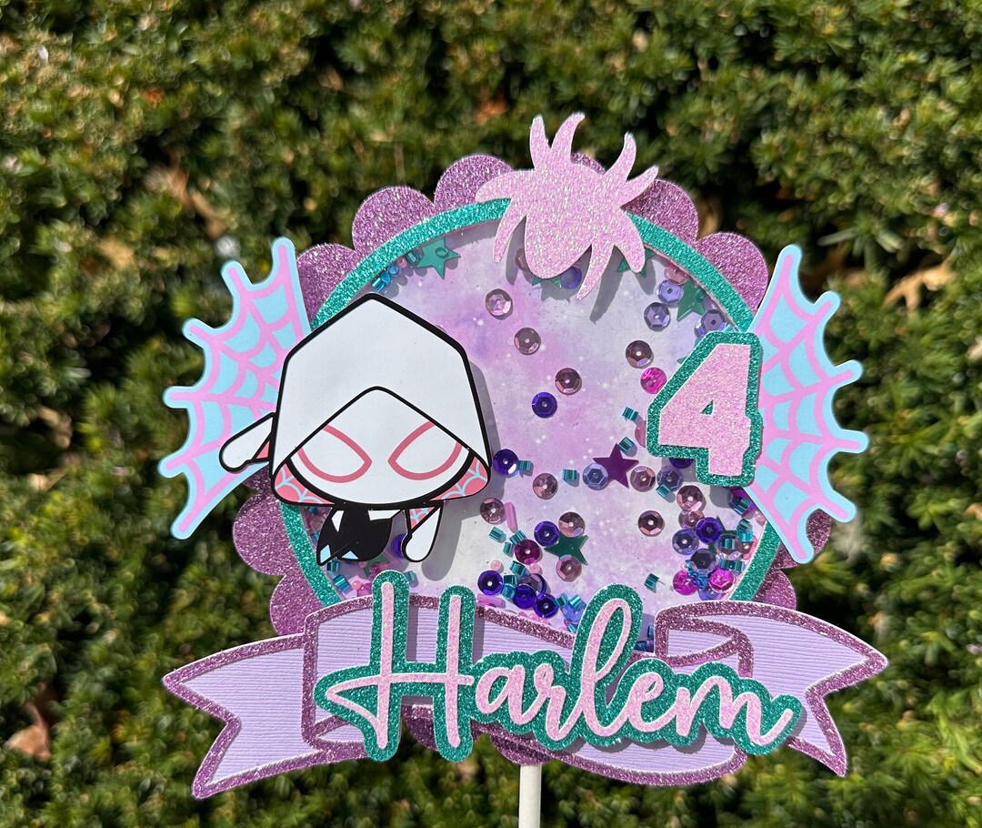 Spider Gwen - Gwen Stacy Inspired Shaker Cake Topper - Etsy