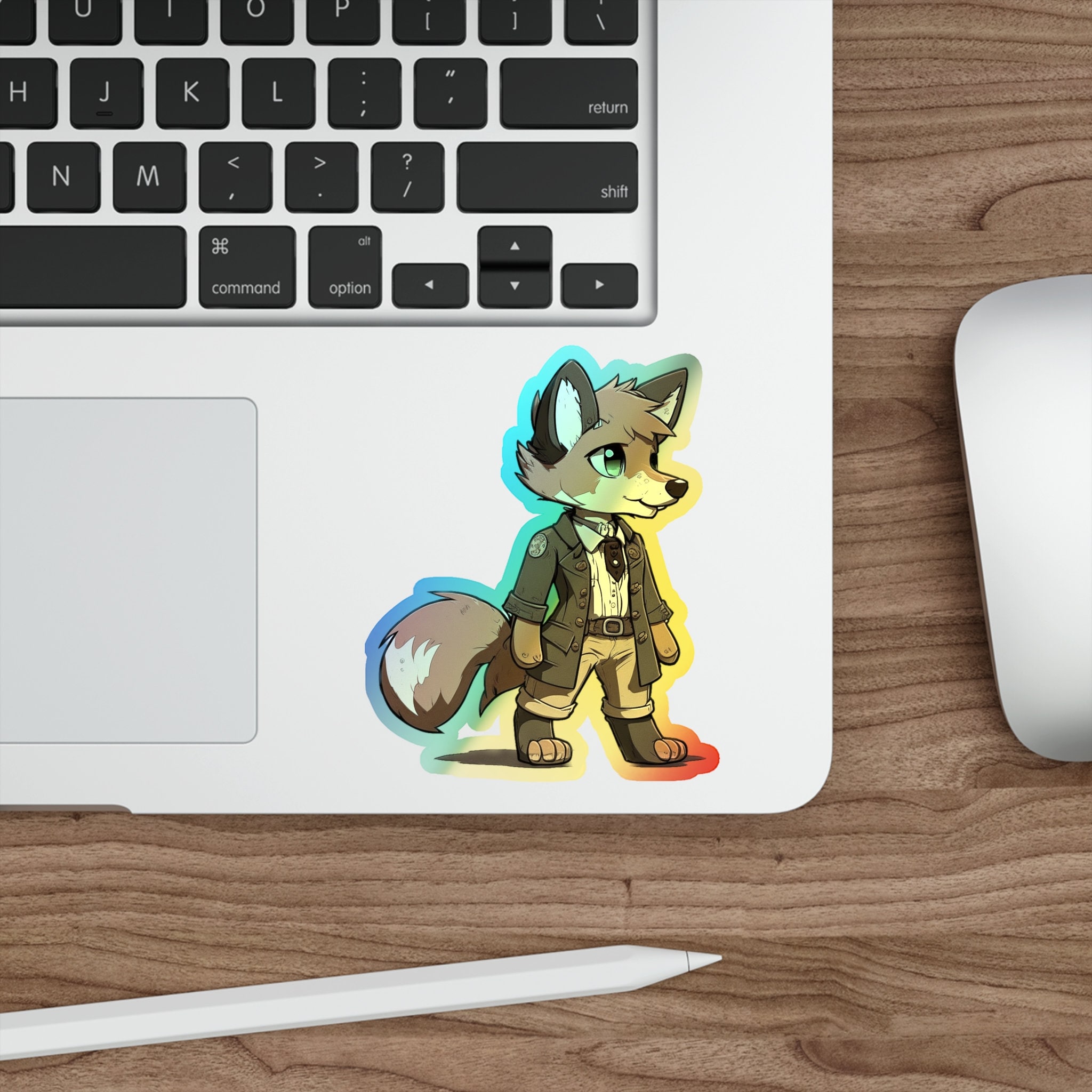 Furry Fandom Holographic Sticker, Fursona Bumper Stickers, Fox Furry ...