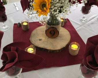 Wood Round Table Numbers - Etsy