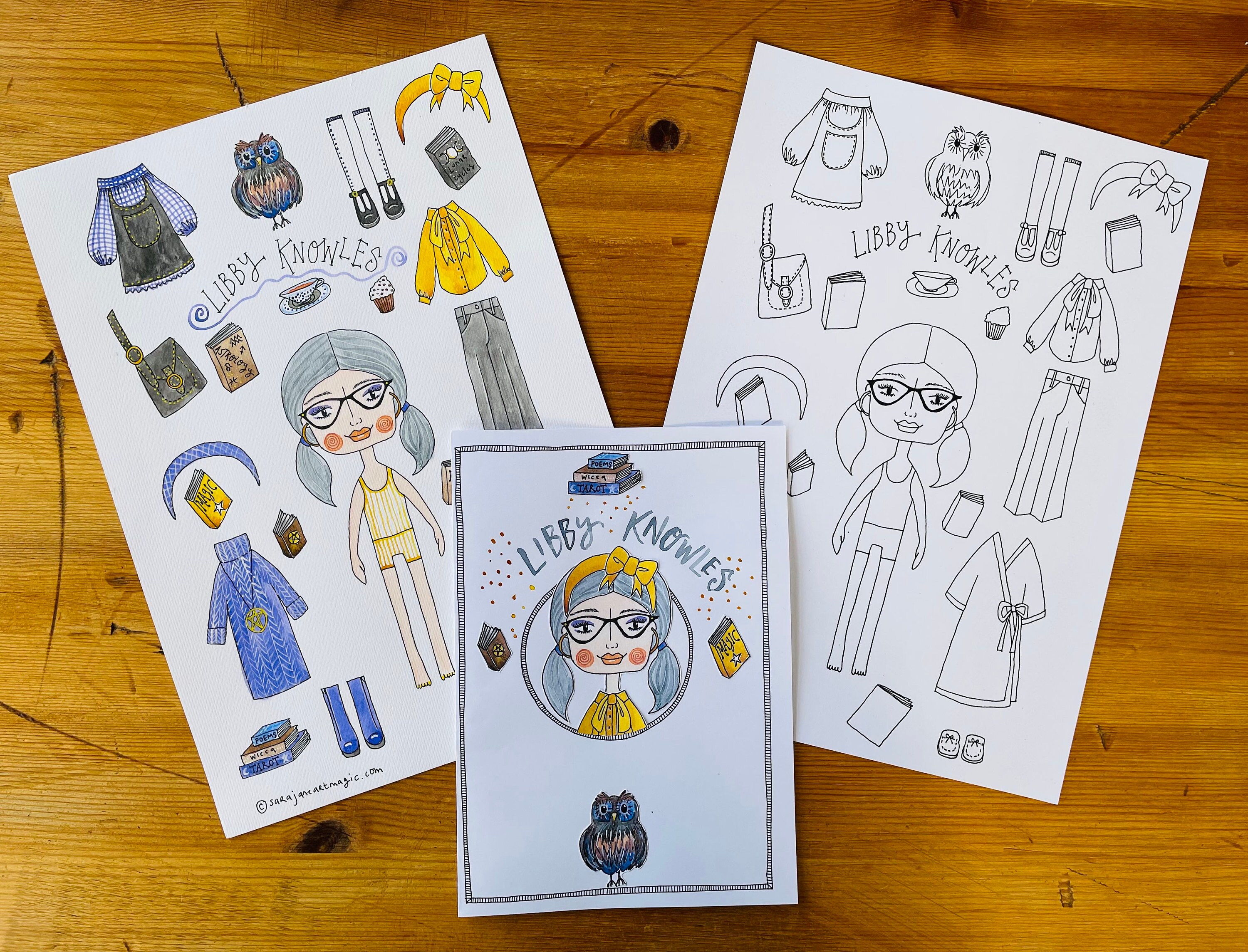 Laminated Paper Doll Libby Knowles Ready to Cut Out Art Doll and ...