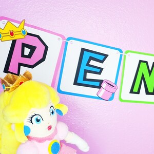 Princess Peach Birthday Banner, Princess Party Decor, Personalized Name ...