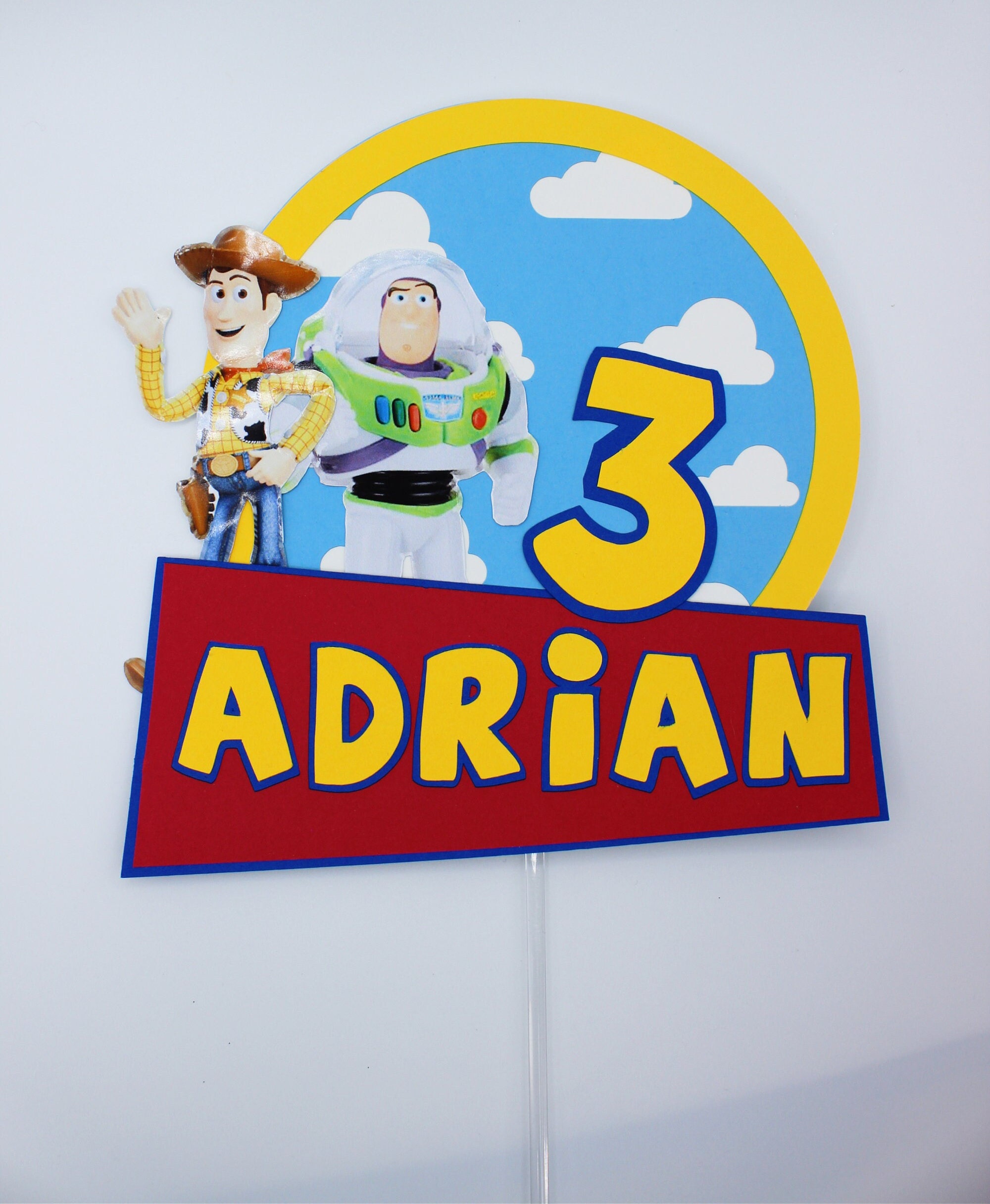 Toy Story Cake Topper Custom Name Age Cake Topper Birthday | Etsy