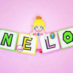 Princess Peach Birthday Banner, Princess Party Decor, Personalized Name ...