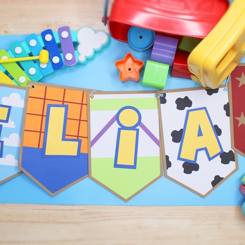 Toy Story Inspired Birthday Banner Toy Story Birthday Party - Etsy
