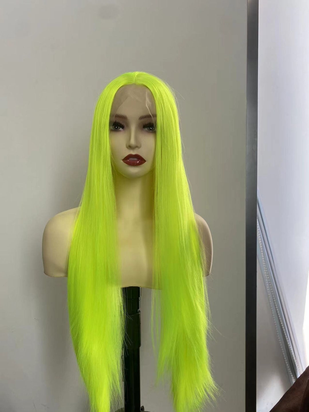 Fluorescent Green Color Synthetic Lace Front Wig Heat - Etsy