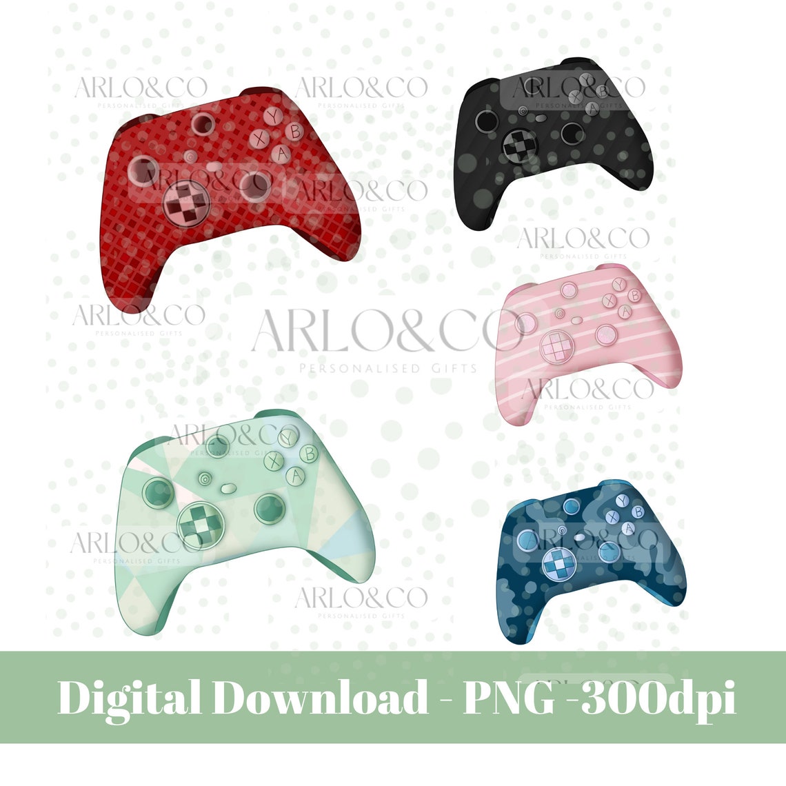 Gaming Controllers Png Sublimation Clipart Designs/gamer - Etsy
