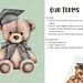 Celebration Graduation Teddy Bear Clipart Bundle Png Sublimation Design ...