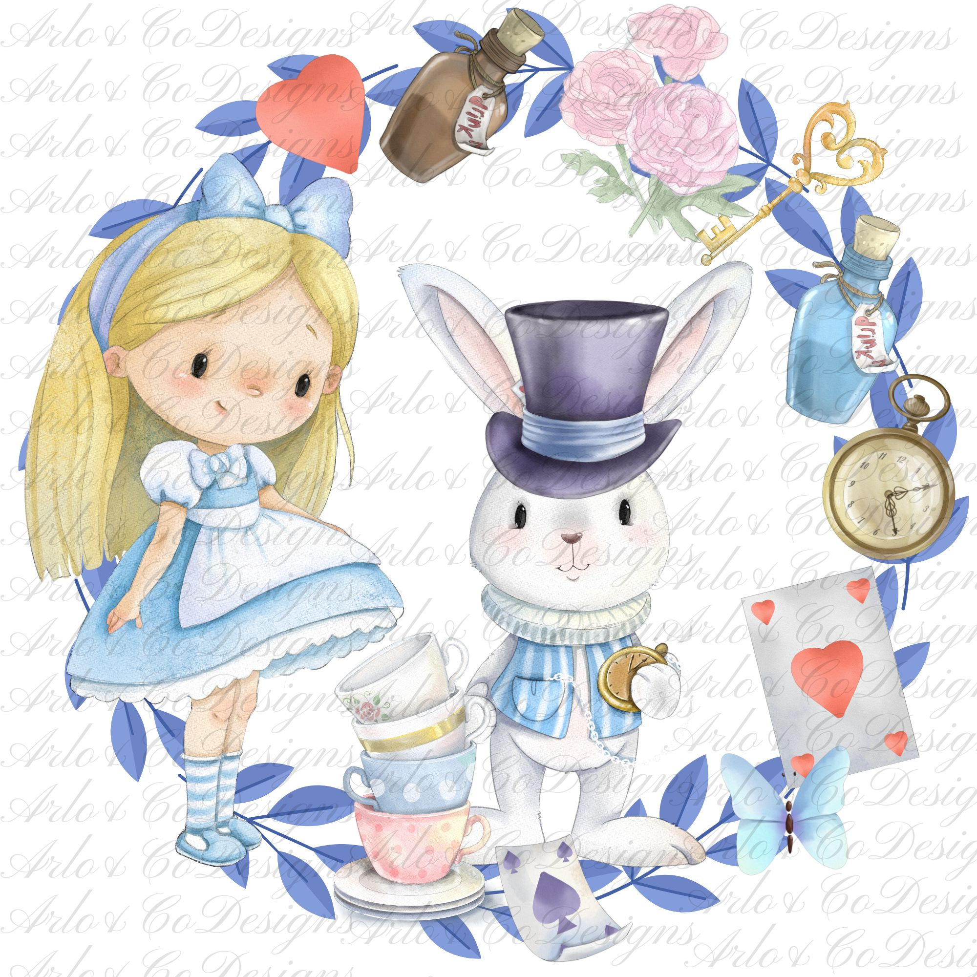 Alice In Wonderland Clip Art Borders