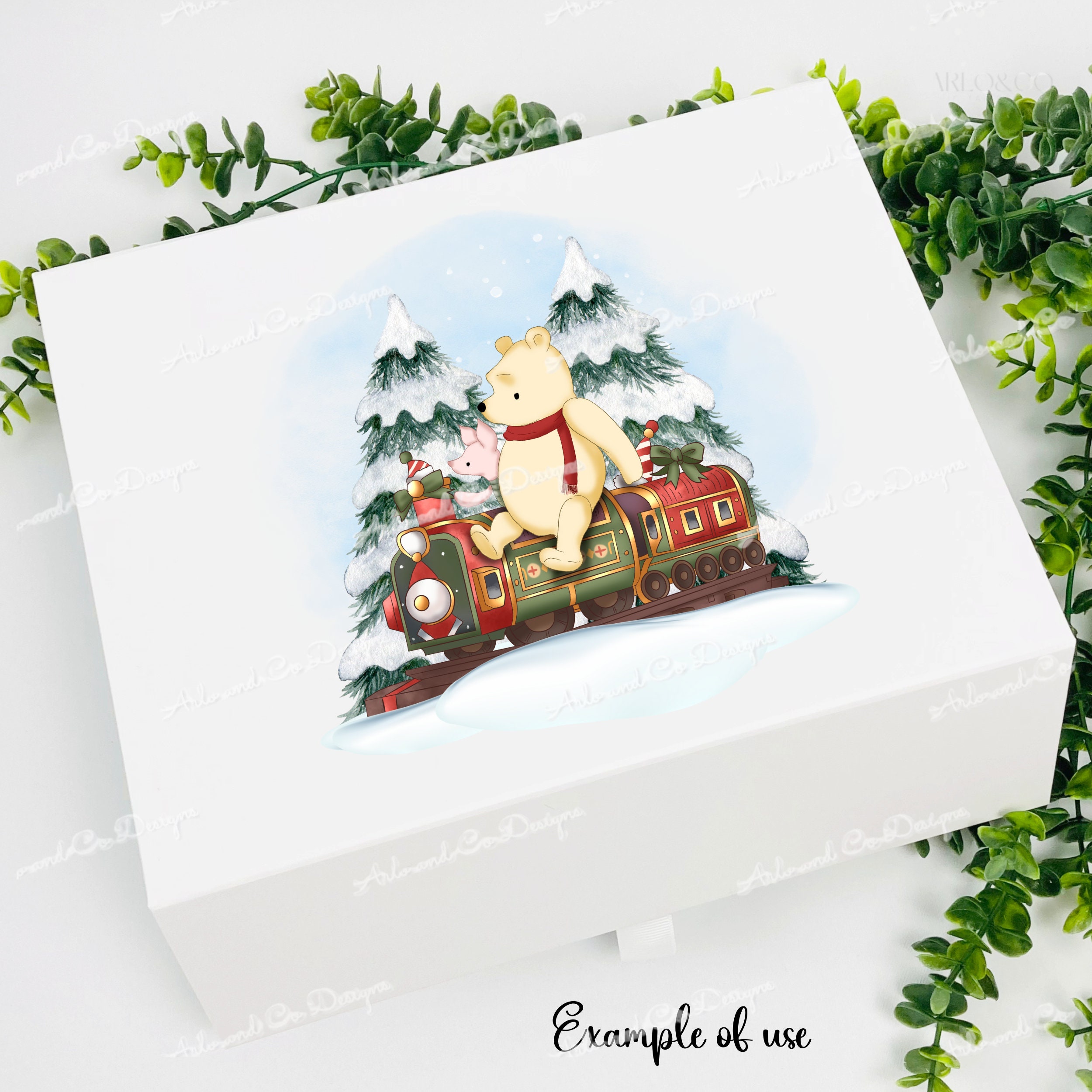 Classic Winnie-the-pooh Christmas Train Christmas PNG - Etsy