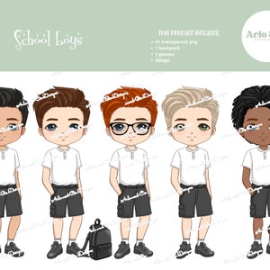 Cute School Boys Png Sublimation Design/back to School Digital Download/school Boy Fashion ...