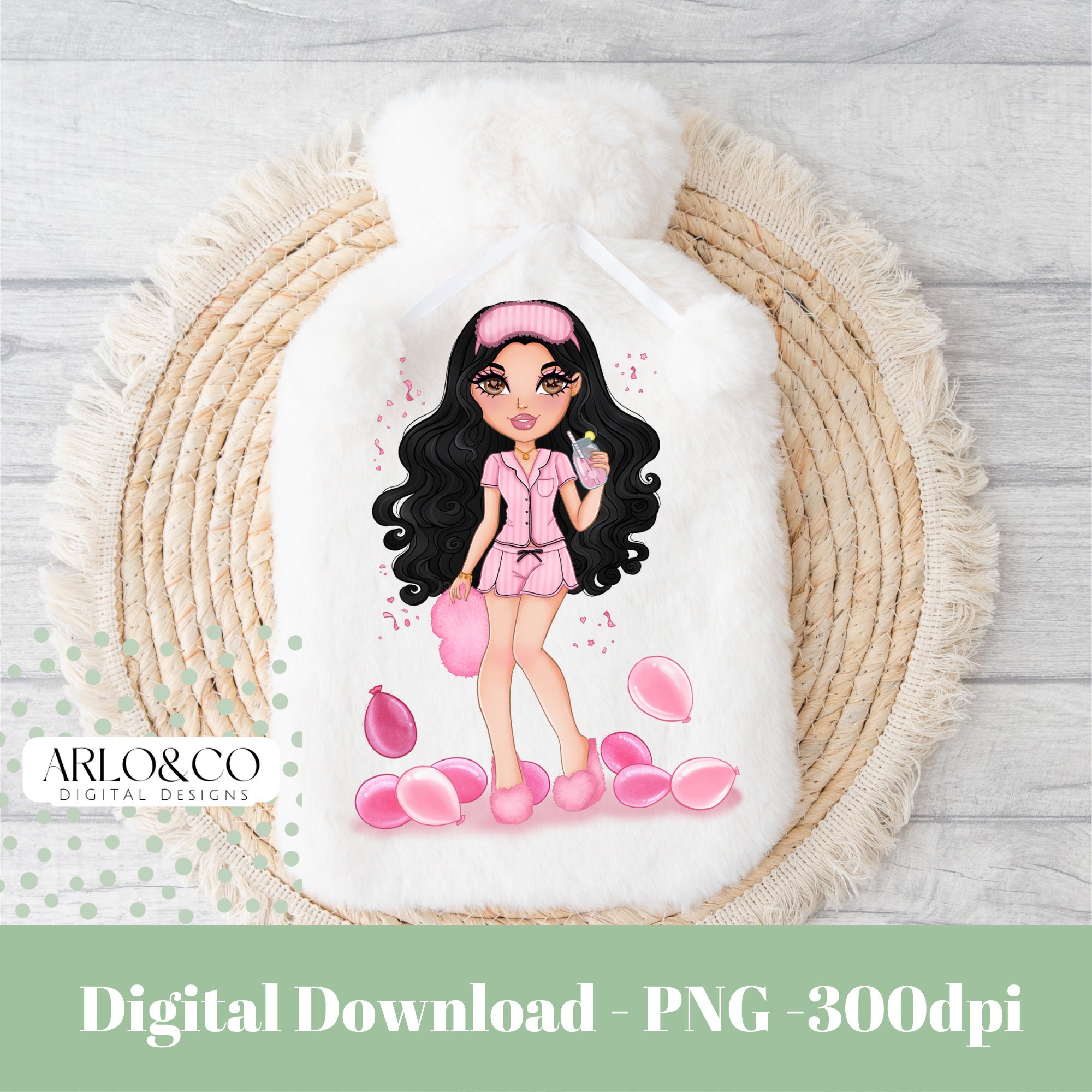 Girls Sleepover Fashion Doll Characters PNG Sublimation - Etsy