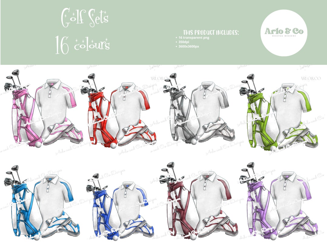 Golf Kit Png Sublimation Design, Golfing Clipart, Golf Clubs, Golf ...