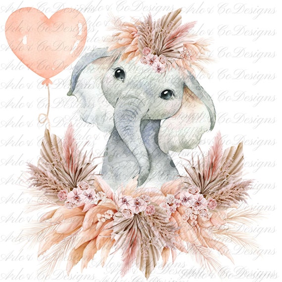 Cute Baby Elephant Png Clipart Digital Download/girls 2nd - Etsy