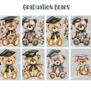 Celebration Graduation Teddy Bear Clipart Bundle Png Sublimation Design ...