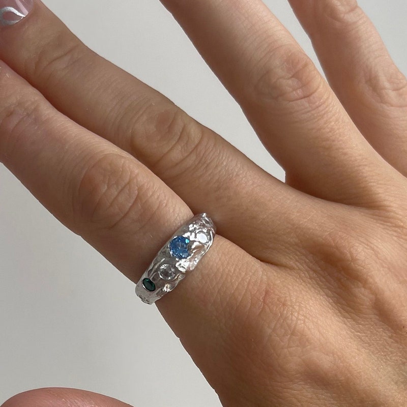 Irregular Sterling Silver Ring - Etsy