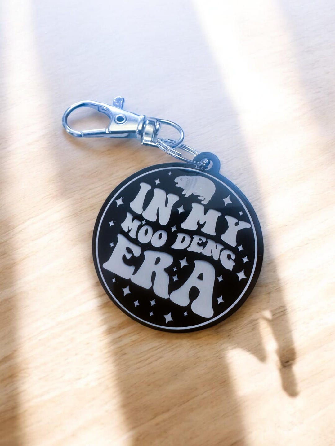In My Moo Deng Era Acrylic Novelty Keychain - Etsy
