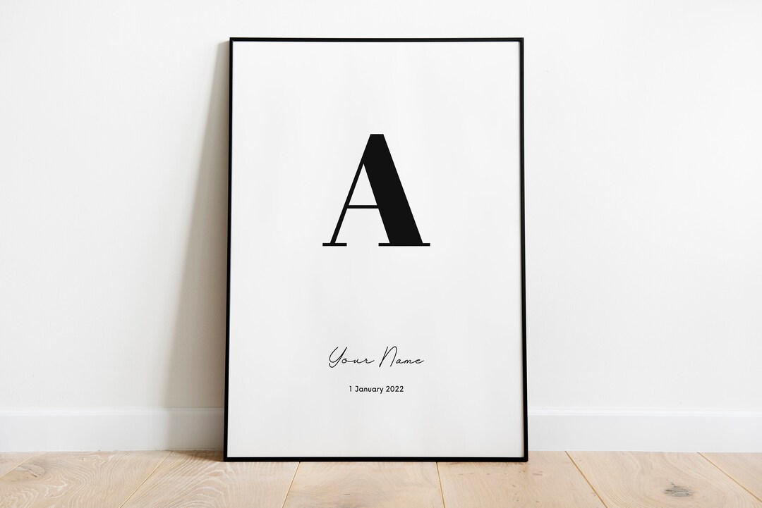 Large Letter Name Poster - Etsy