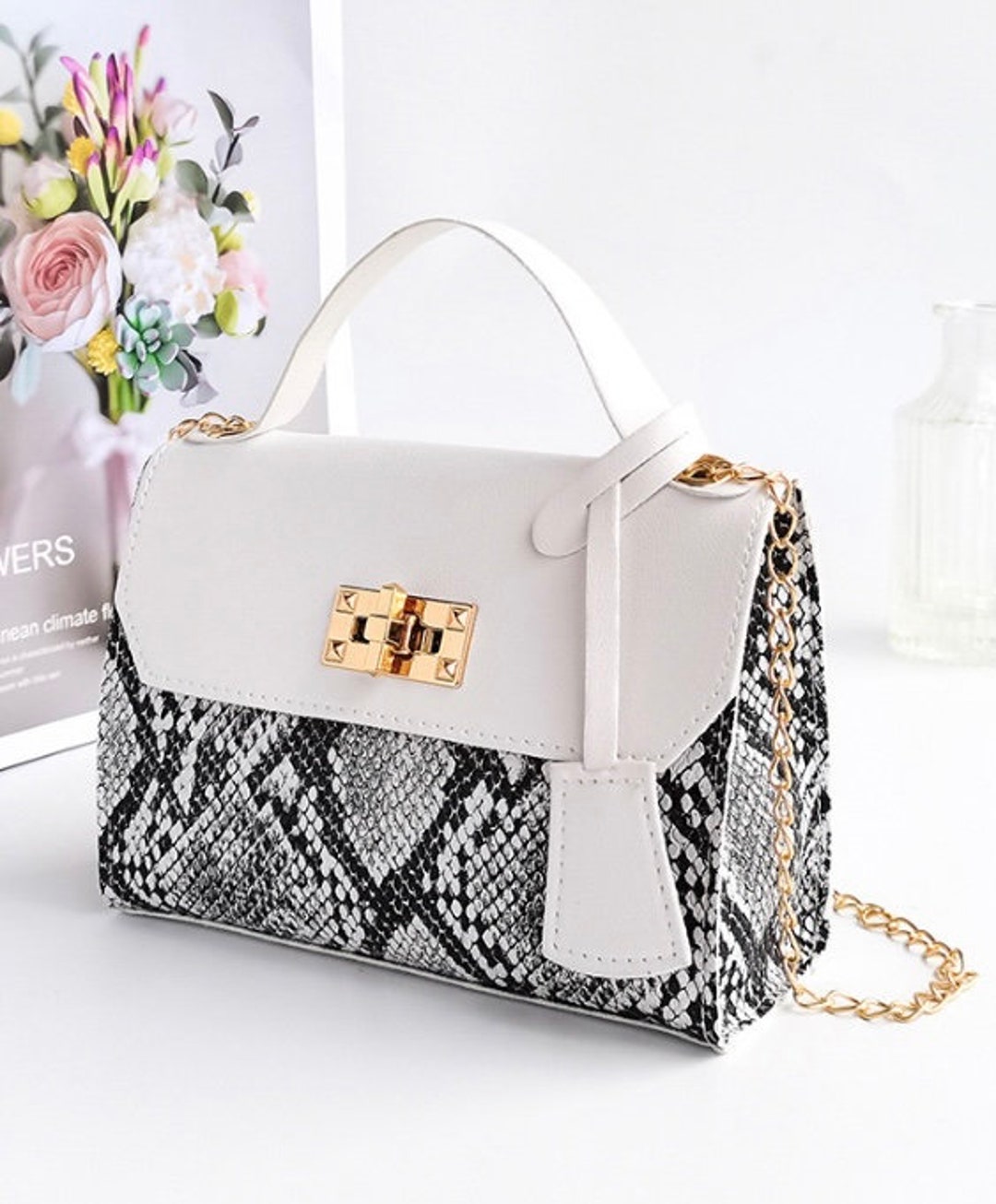 Snake Skin Handbag - Etsy