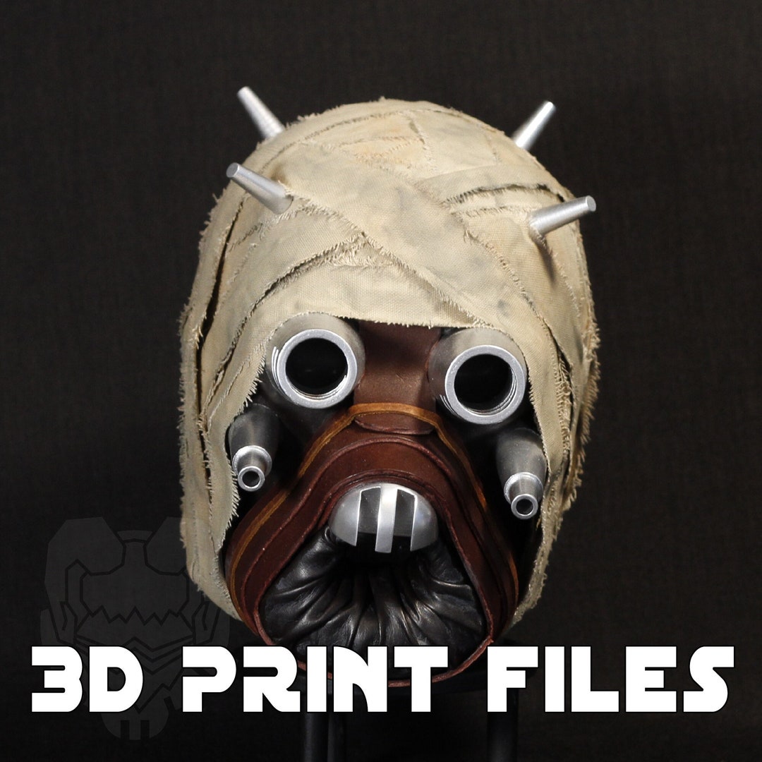 Tusken Raider Mask Helmet Kit 3D PRINT FILES - Wasteland Wares - Etsy