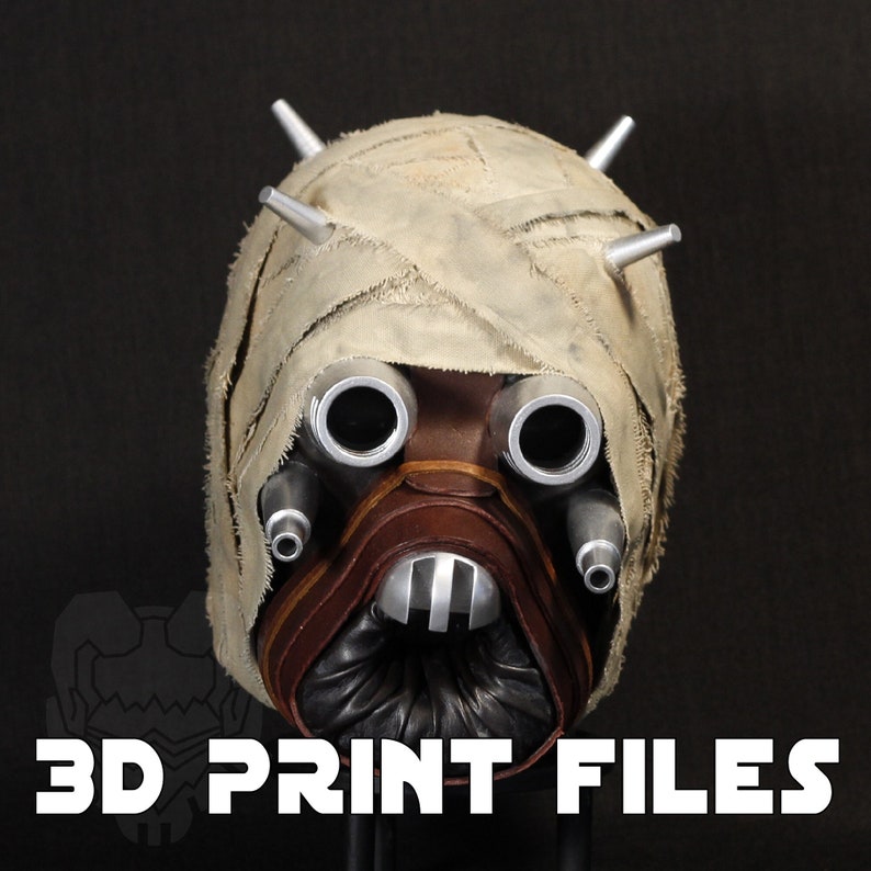 Tusken Raider Mask Helmet Kit 3D PRINT FILES - Wasteland Wares - Etsy