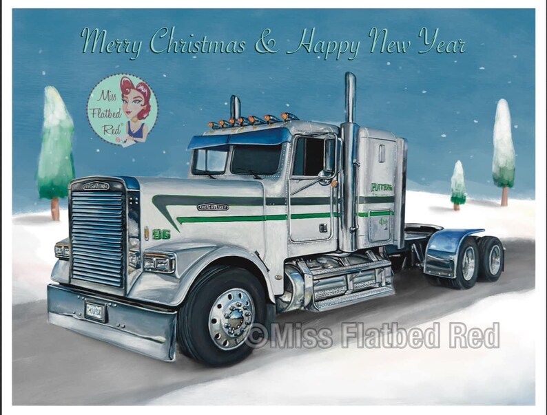 2025 Miss Flatbed Red Semi Truck Calendar - Etsy Australia