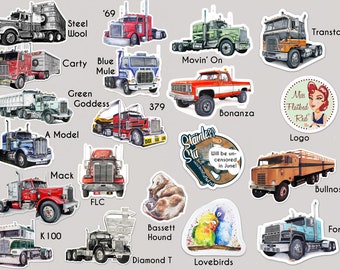 Semi Truck Vinyl Decal - Etsy