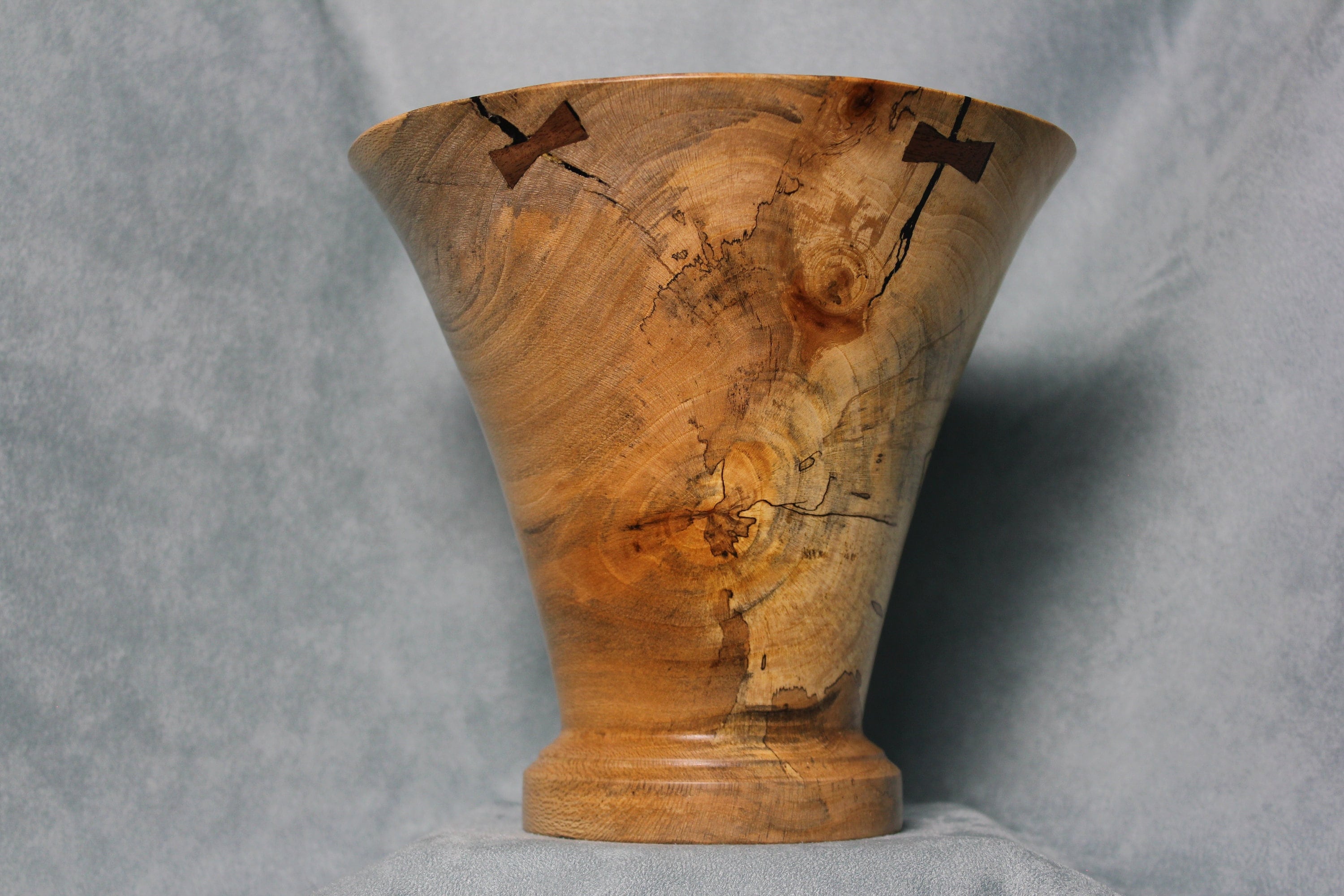 All Tied up - 8 1/2" Diameter Funnel Form Made From Heavily Spalted ...