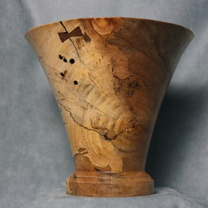 All Tied up - 8 1/2" Diameter Funnel Form Made From Heavily Spalted ...