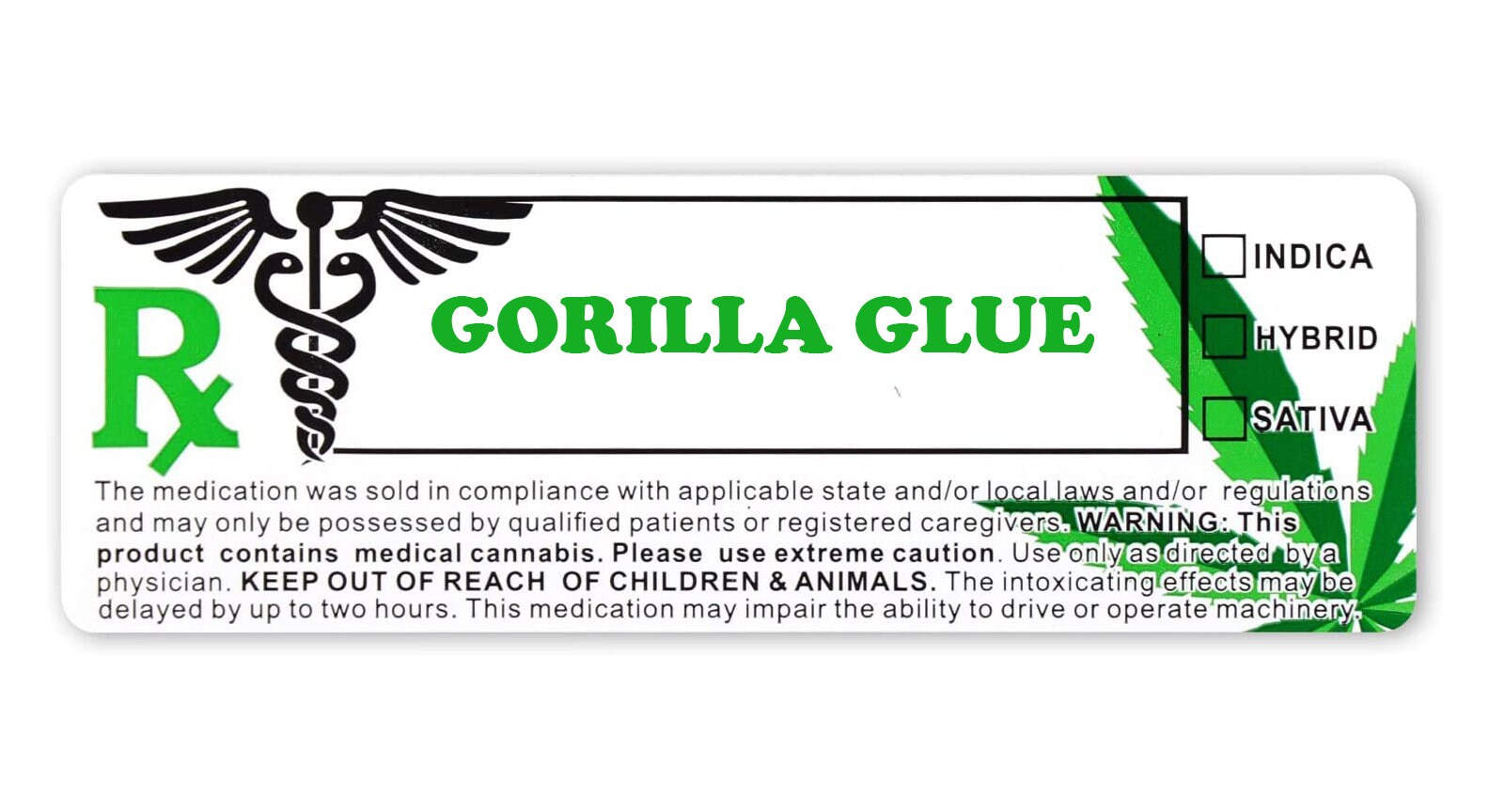 Flavor Label Custom Strain Compliance Sticker for Storage ...