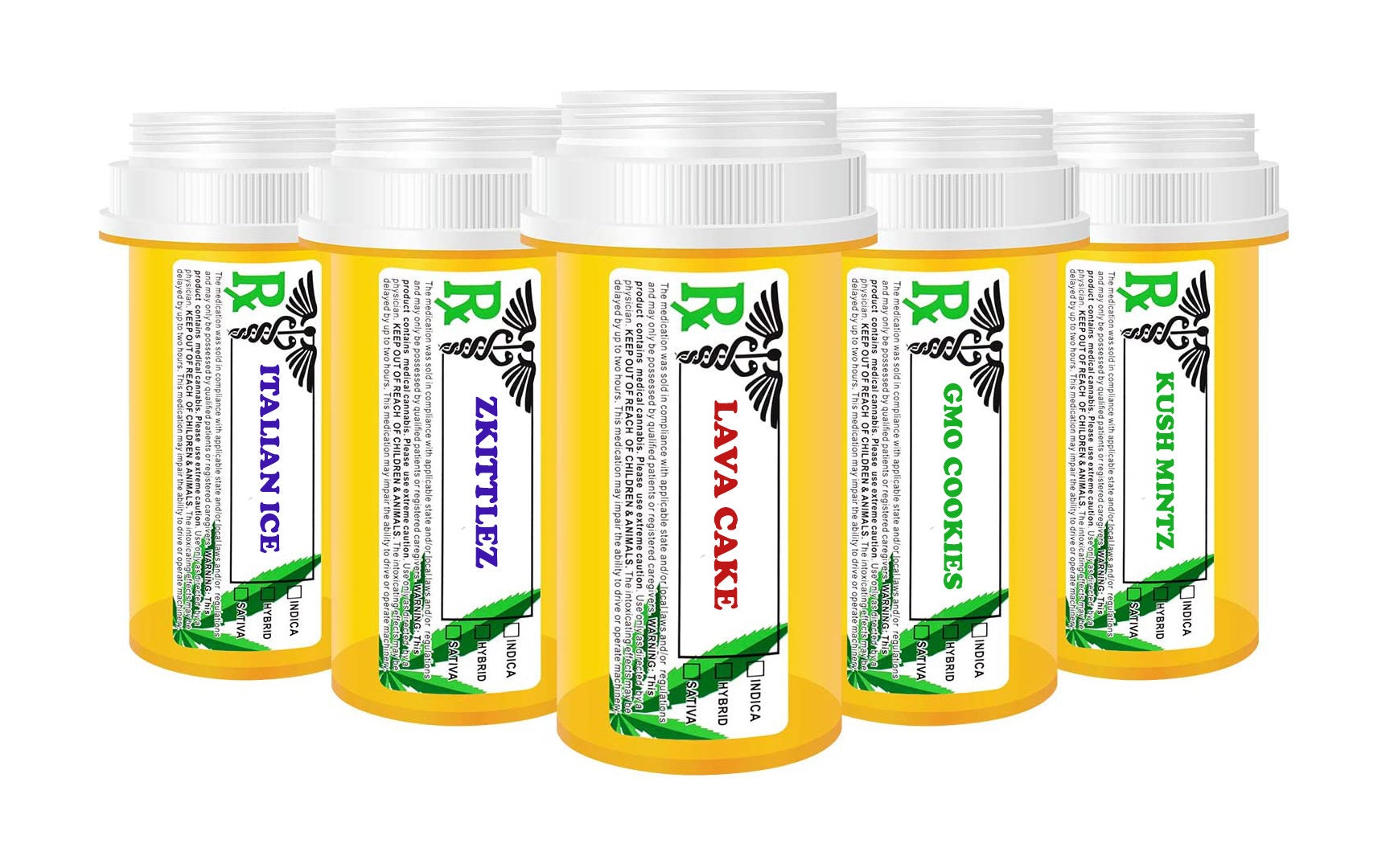 Flavor Label Custom Strain Compliance Sticker for Storage ...