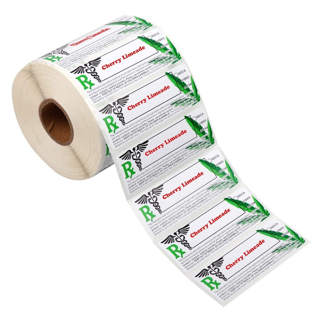 Flavor Label Custom Strain Compliance Sticker for Storage ...