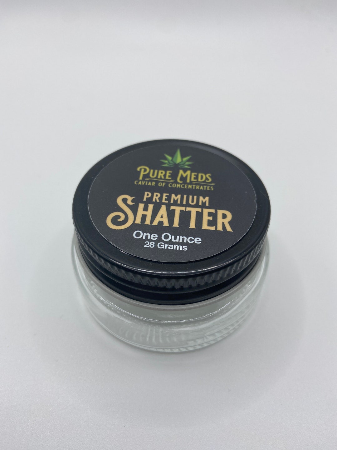 30ML 1 Oz Glass Storage Container Black Top W/ Custom Identification ...