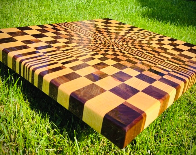 3D Optical Illusion End Grain Cutting Board - Etsy Canada