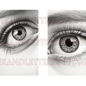Beautiful Eyes Pupils Coloring Page Grayscale Adult Printable Coloring ...