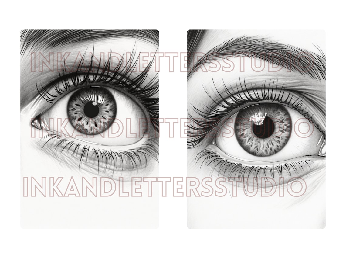 Beautiful Eyes Pupils Coloring Page Grayscale Adult Printable Coloring ...