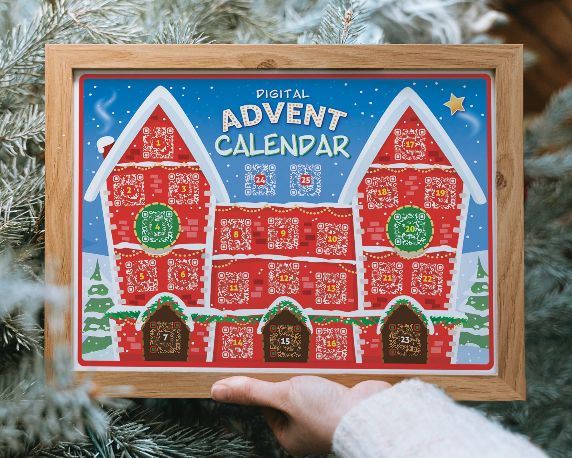 Funny Advent Calendar, Printable Christmas Countdown With QR Links to ...
