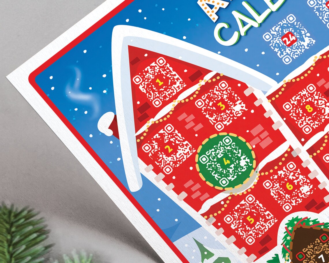 Funny Advent Calendar Printable Christmas Countdown With QR - Etsy