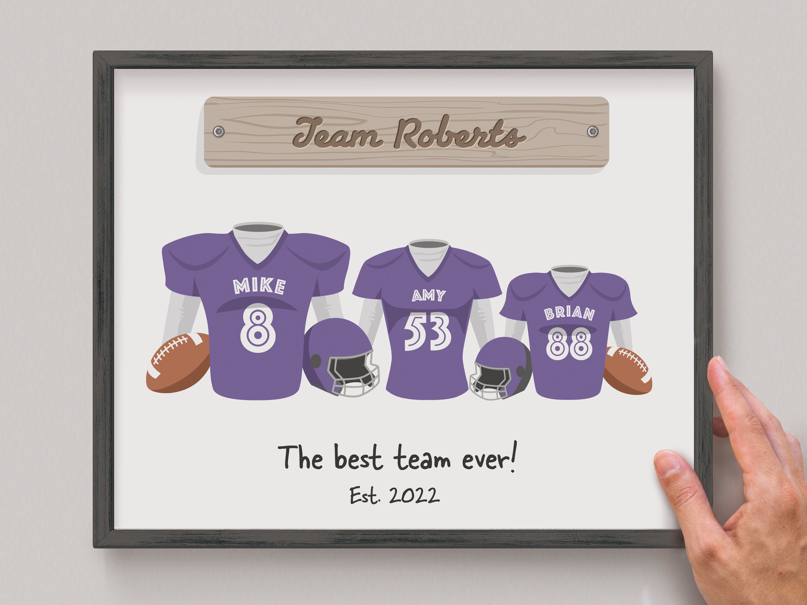 Dad's Dream Team Football, Personalized Gifts for Dad Fathers Day ...