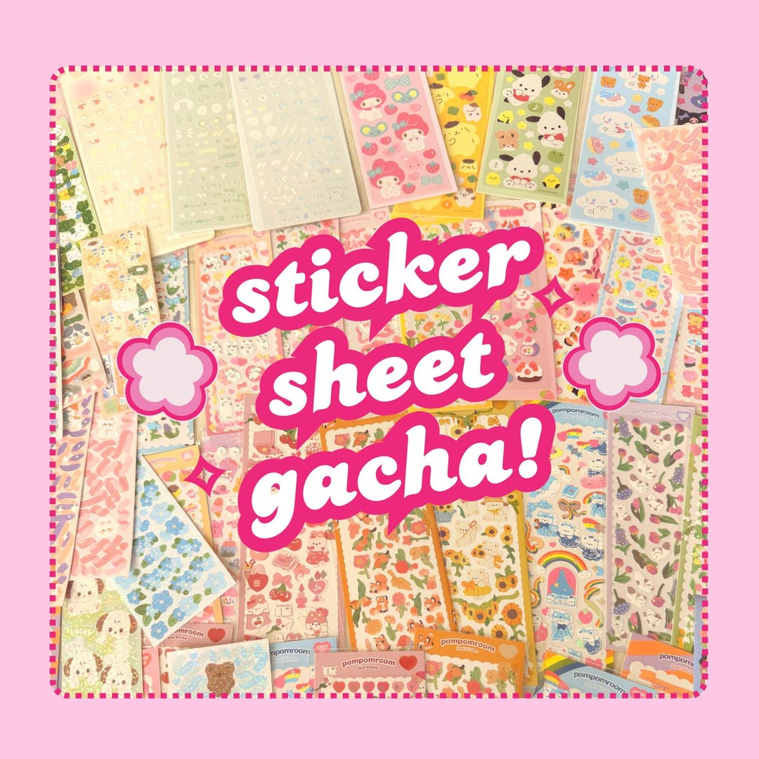 Sticker Sheet Gacha!!!! | Cute Sticker Sheets Bundle | No Repeats ...