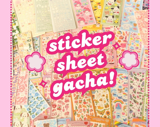 Sticker Sheet Gacha!!!! | Cute Sticker Sheets Bundle | No Repeats ...