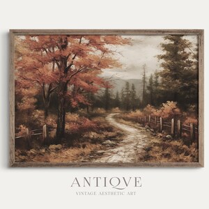 Wooden Cottage in Autumn Woodlands Print | Fall Landscape Painting ...