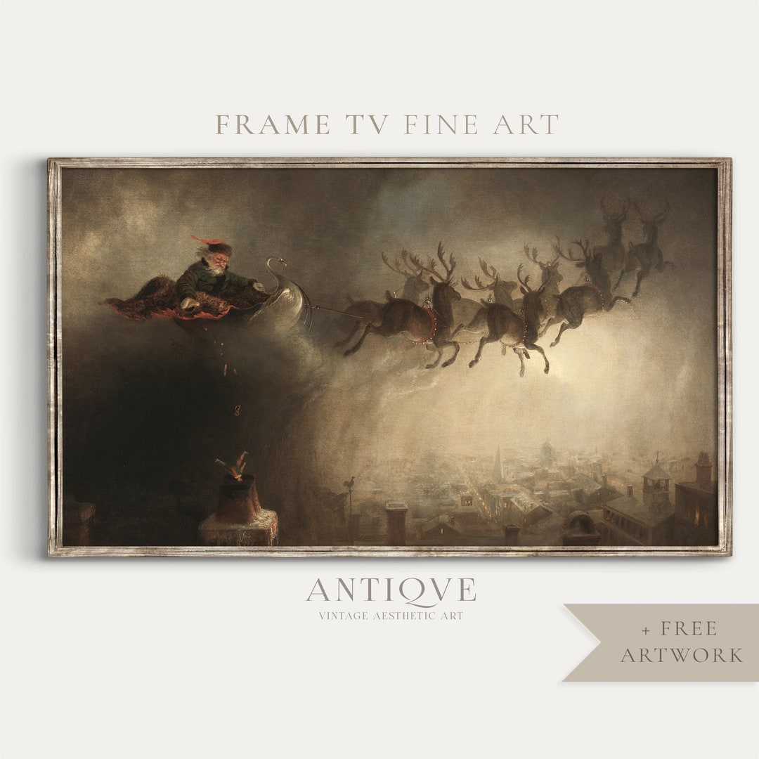 FRAME TV Santa Claus Art | Vintage Christmas Decor Print | Father ...
