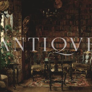 Moody Victorian Library Painting | Vintage Printable Art | Reading Nook ...