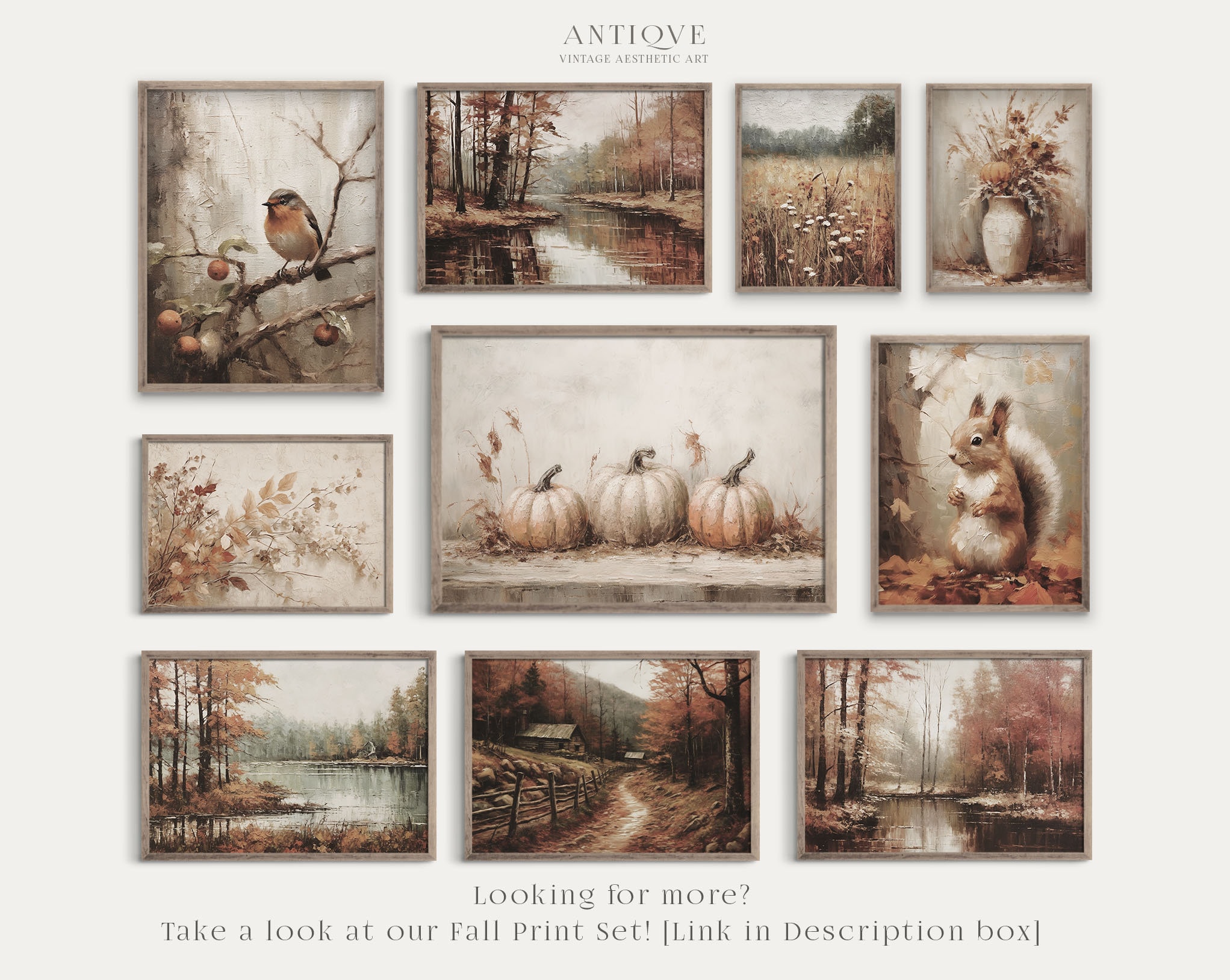 Rustic Pumpkin Printable | Light Fall Painting | Farmhouse Art | Autumn ...