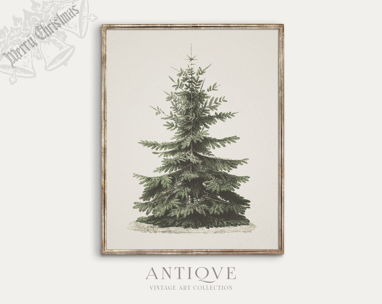 Vintage Christmas Print Set of 6 Prints Christmas Tree - Etsy