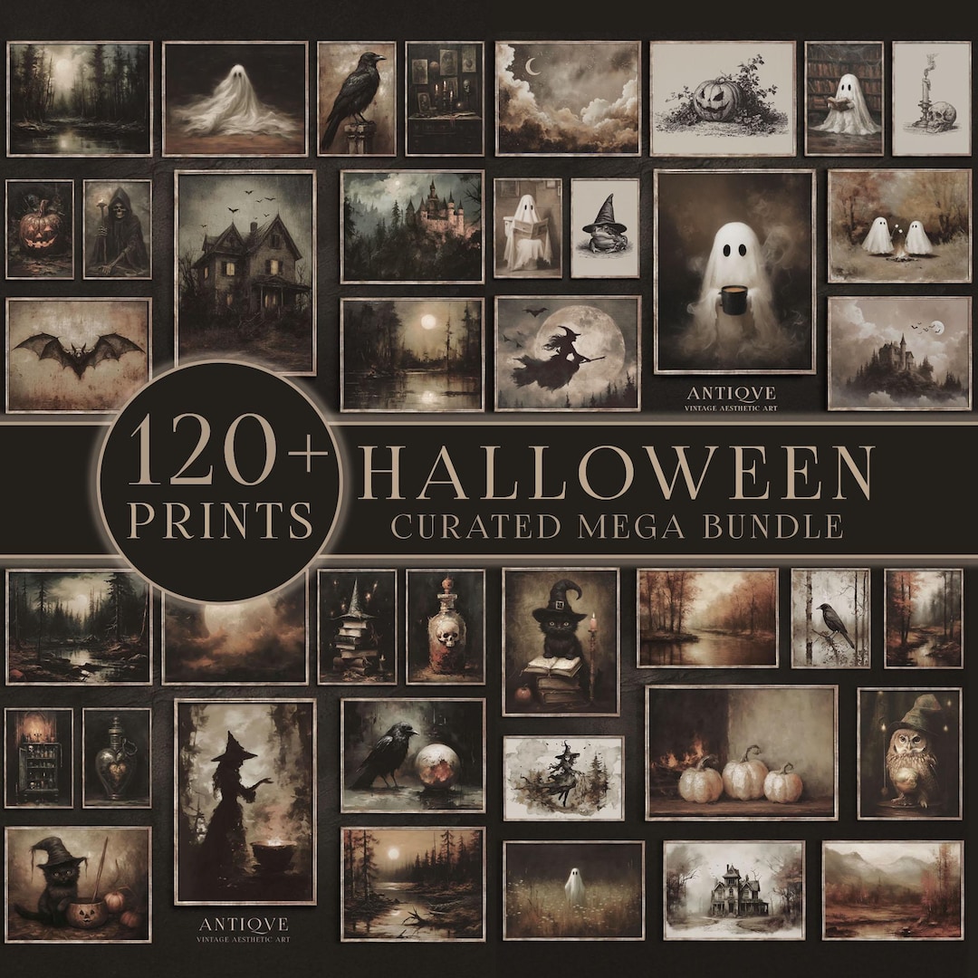 Halloween Mega Bundle Prints | 120+ Prints | Spooky Fall Decor | Gothic ...