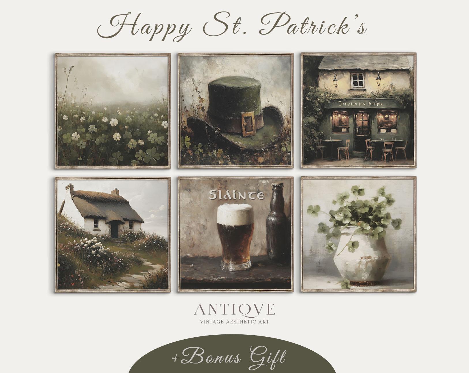 Square Irish St. Patrick’s Print Set | Vintage Ireland Wall Art | Irish ...