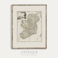 County Leitrim Ireland - 1837 - Antique Irish Map - Digital Download - Etsy